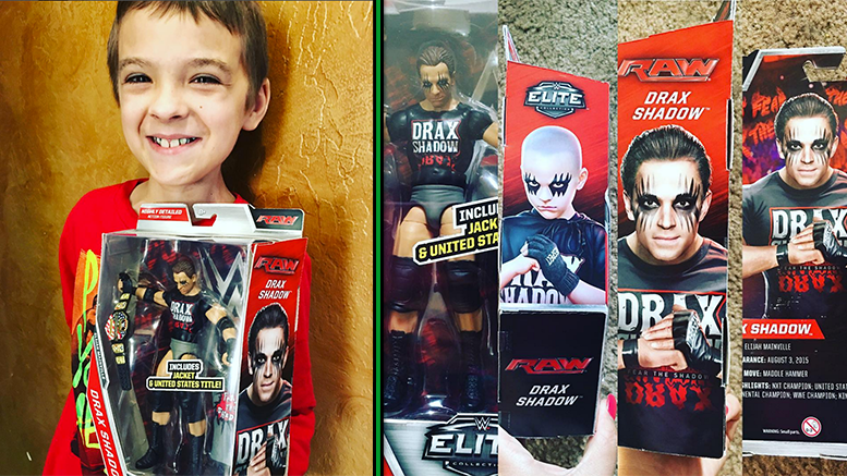 WWE Gifts Young Cancer Patient Drax Shadow w/ Custom Toy