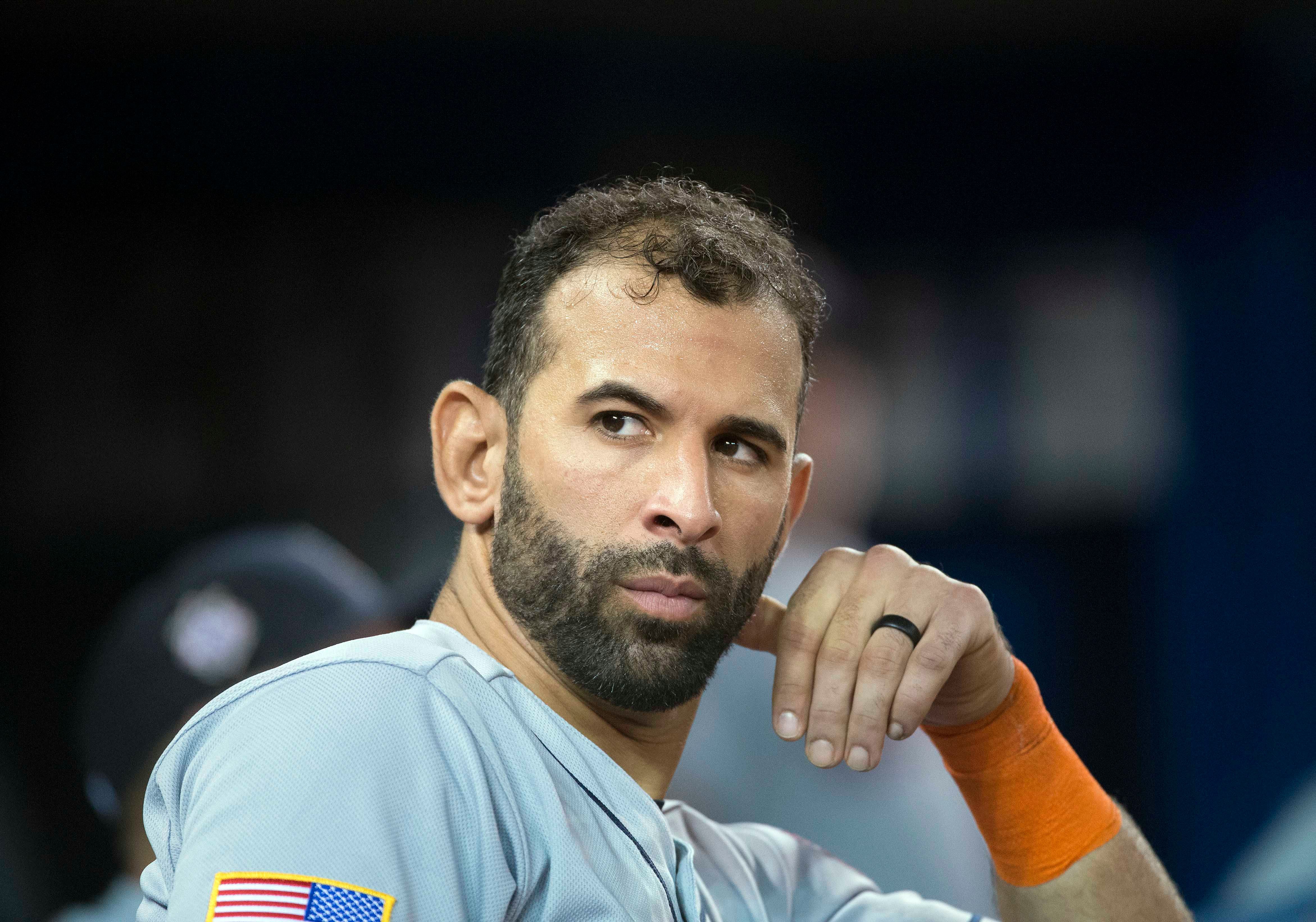 Jose Bautista Reviews Rogers Centre Visitor's Locker Room In Toronto Return