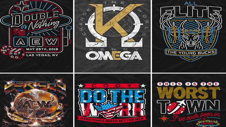 New AEW Merch Available at Pro Wrestling Tees
