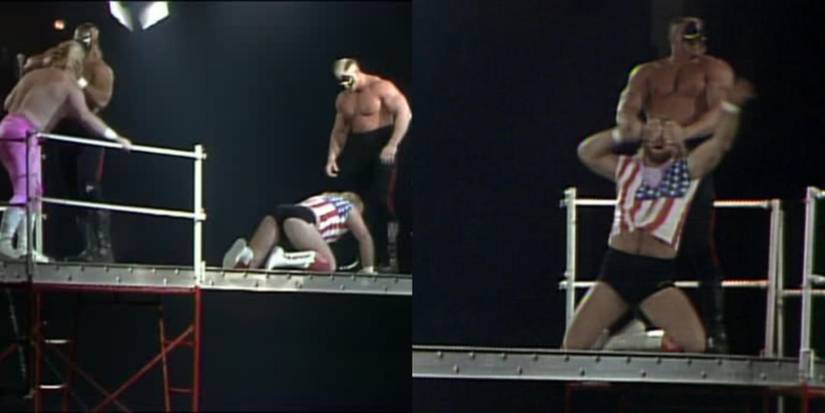 How Jim Cornette Shattered His Knee In A WCW Scaffold Match