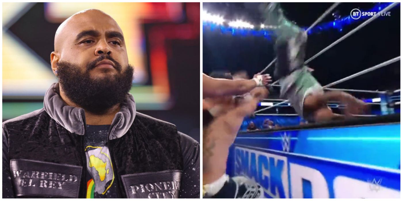 Top Dolla Reacts To Botched Rope Dive On Smackdown