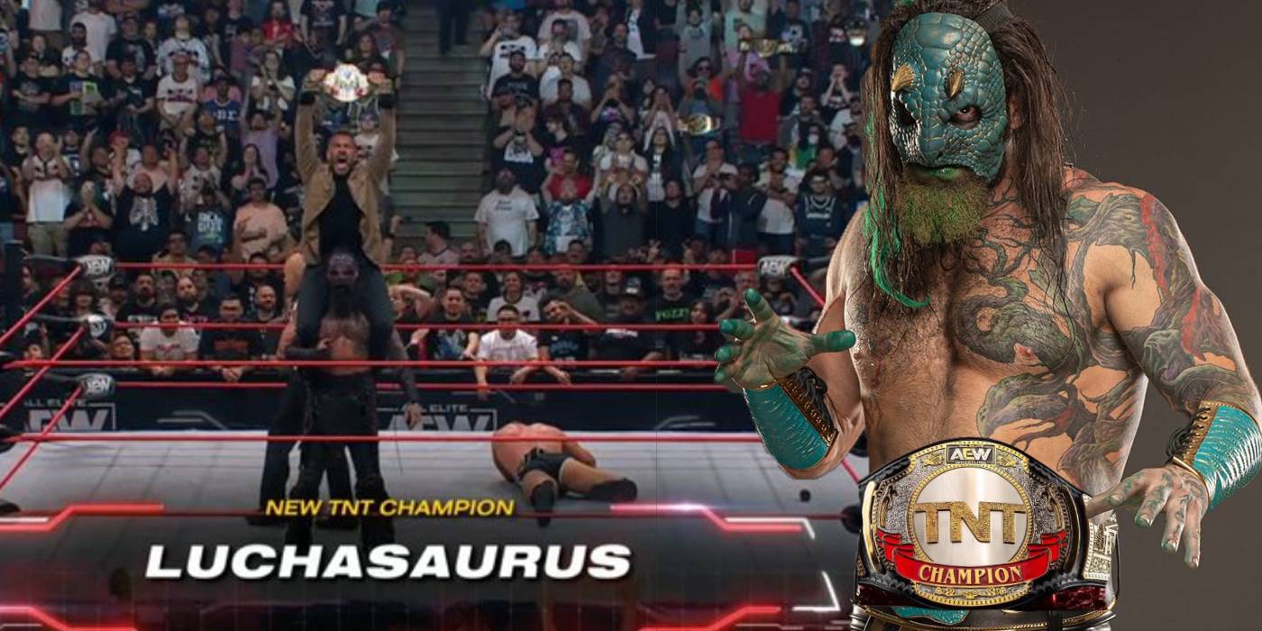 Luchasaurus Wins The TNT Championship From Wardlow