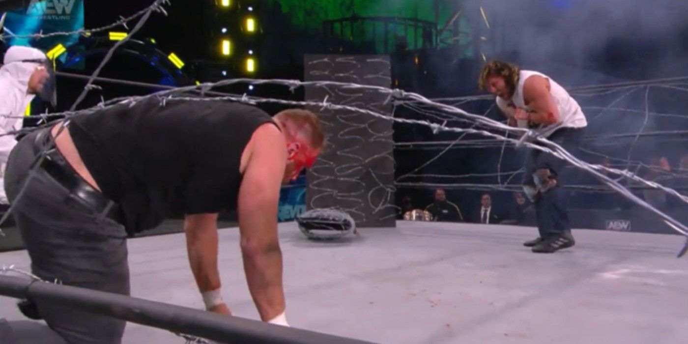 Why AEW's 1st Exploding Barbed Wire Death Match Was Such A Disaster
