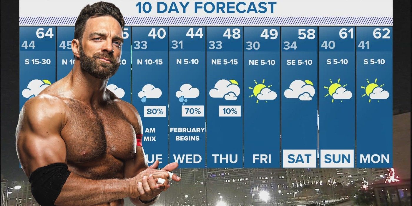 Weatherman Pulls From LA Knight Promo During Live Forecast