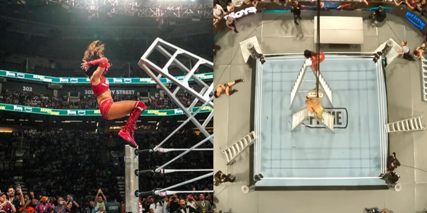 WWE Shares Overhead Angle Of Chelsea Green's Money In The Bank Bump