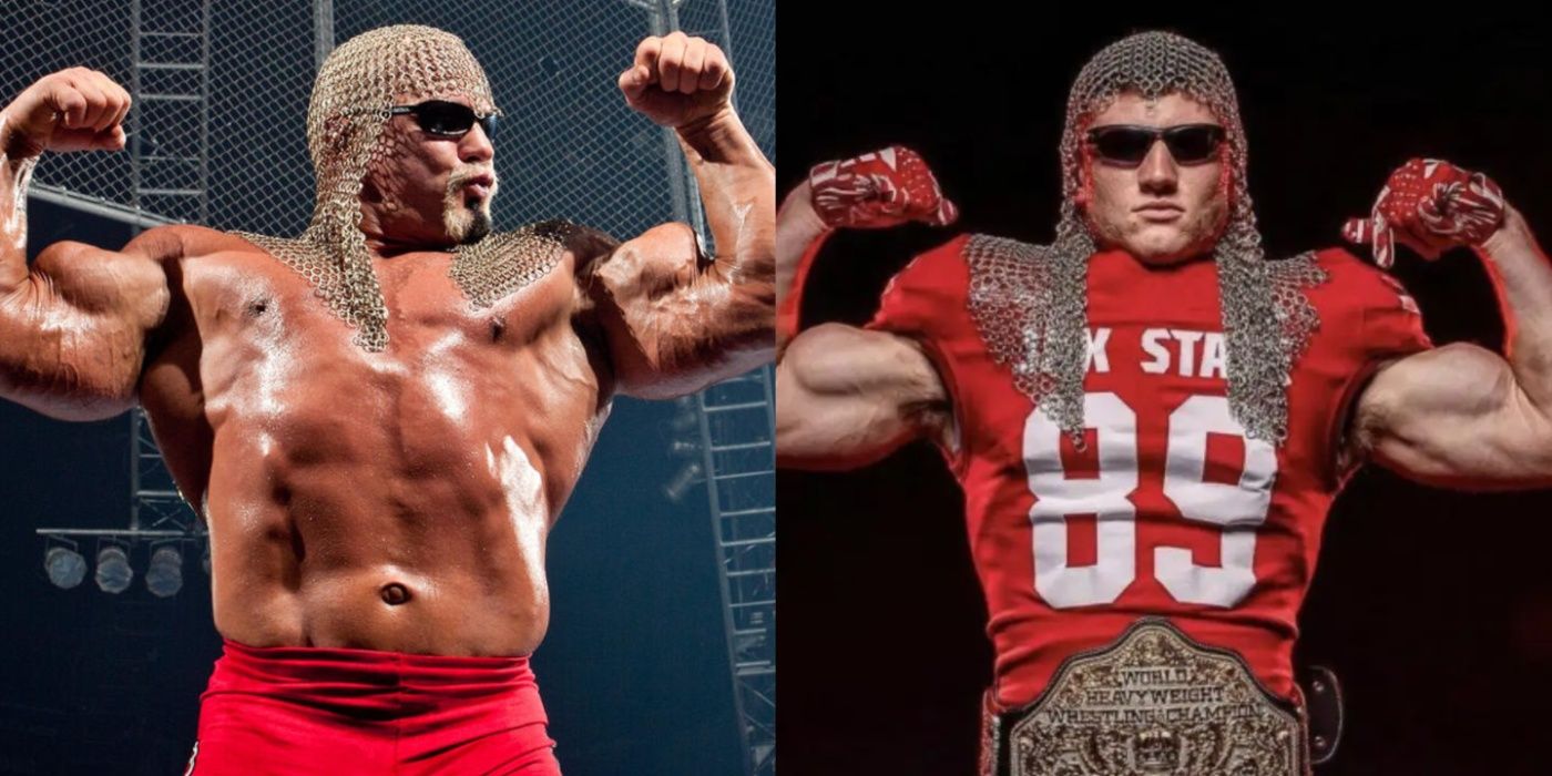 Scott Steiner's Son Goes Viral For Big Gold Belt Pic And 85-Yard Touchdown